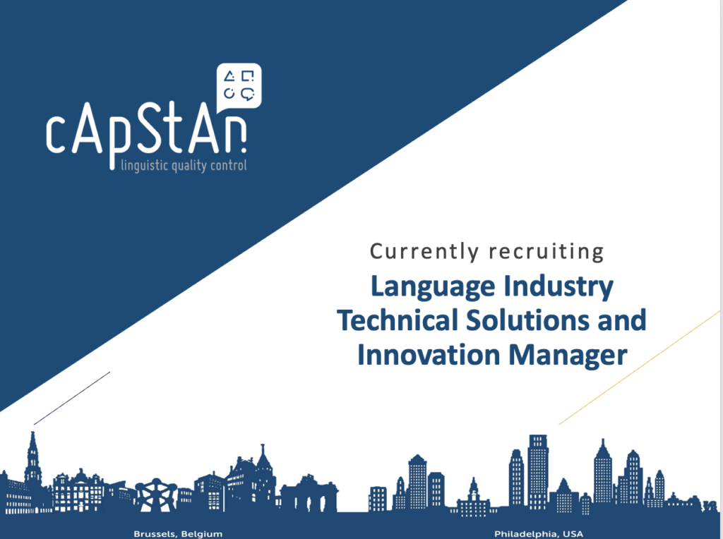 Currently recruiting: Language Industry Technical Solutions and ...